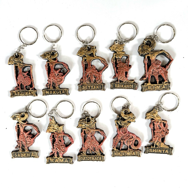 Jual Gantungan kunci miniatur wayang resin fiberglass 1 kodi (isi 20pcs) Souvenir khas Jogja ...
