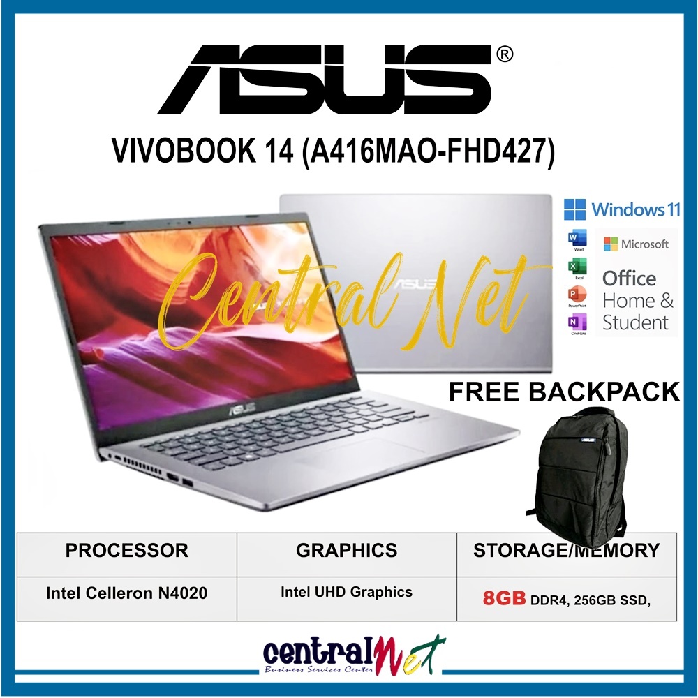Jual Laptop ASUS VIVOBOOK 14 A416MAO-FHD427 (14"FHD,Intel N4020/8GB/SSD ...