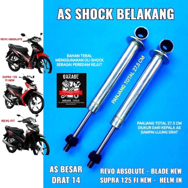 Jual Hidrolis As Shok Belakang Revo absolute Supra 125 Blade Revo ...