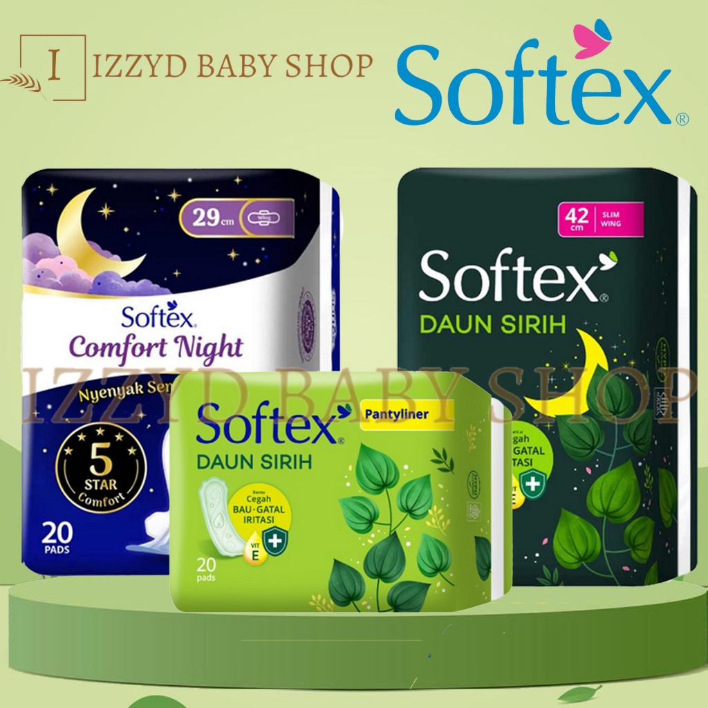 Jual softex kotex pembalut pantyliner comfort night daun sirih non wing ...