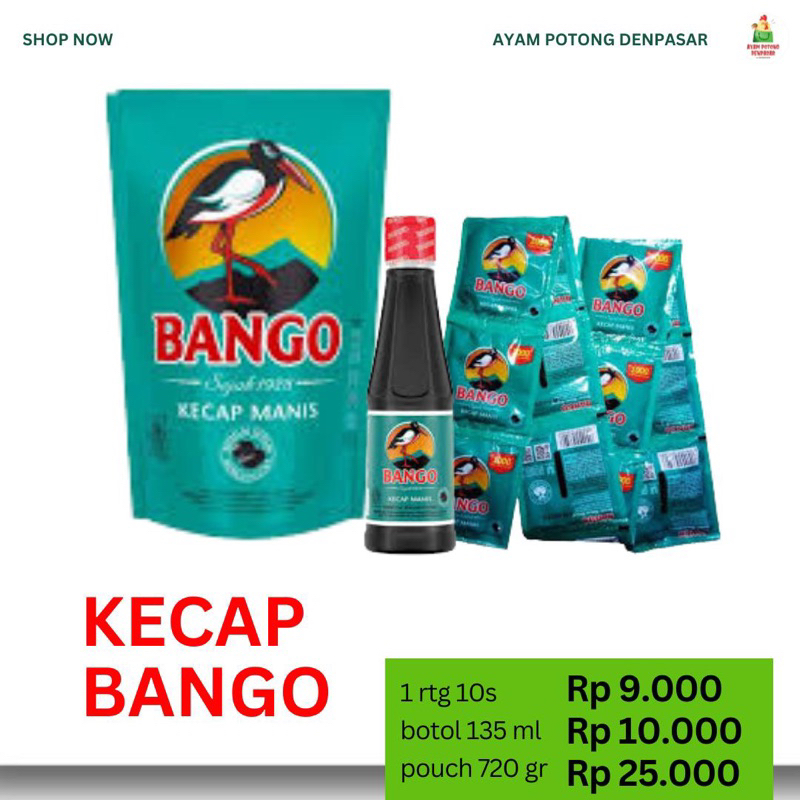 Jual KECAP BANGO BOTOL SACHET DAN POUCH KECAP BANGO | Shopee Indonesia