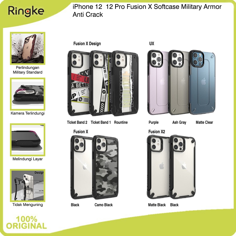 Jual Case Ringke iPhone 12 mini / 12 / 12 Pro / 12 Pro Max Fusion X UX ...
