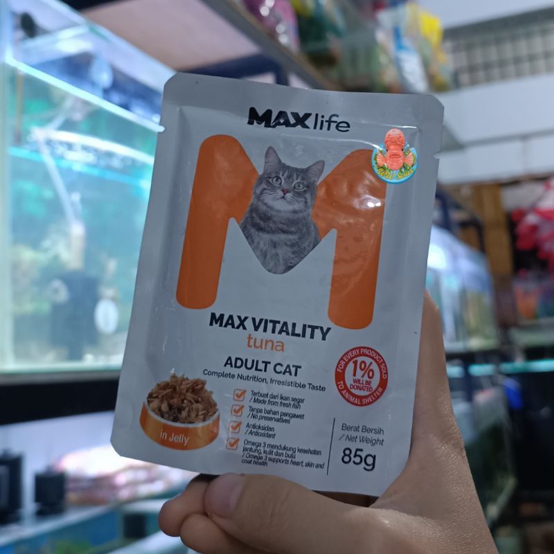 Jual MAXLIFE TUNA ADULT KITTEN 85gram Kemasan Pouch Max Life Sarden ...