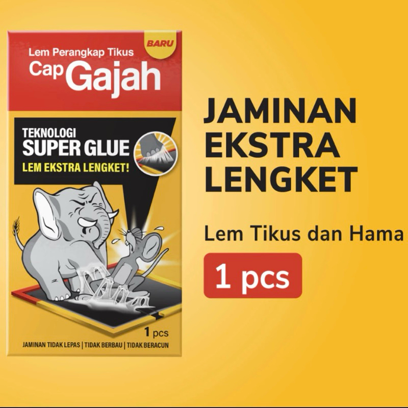 Jual [PERANGKAP TIKUS] LEM TIKUS TRAP CAP GAJAH 70GR | Shopee Indonesia