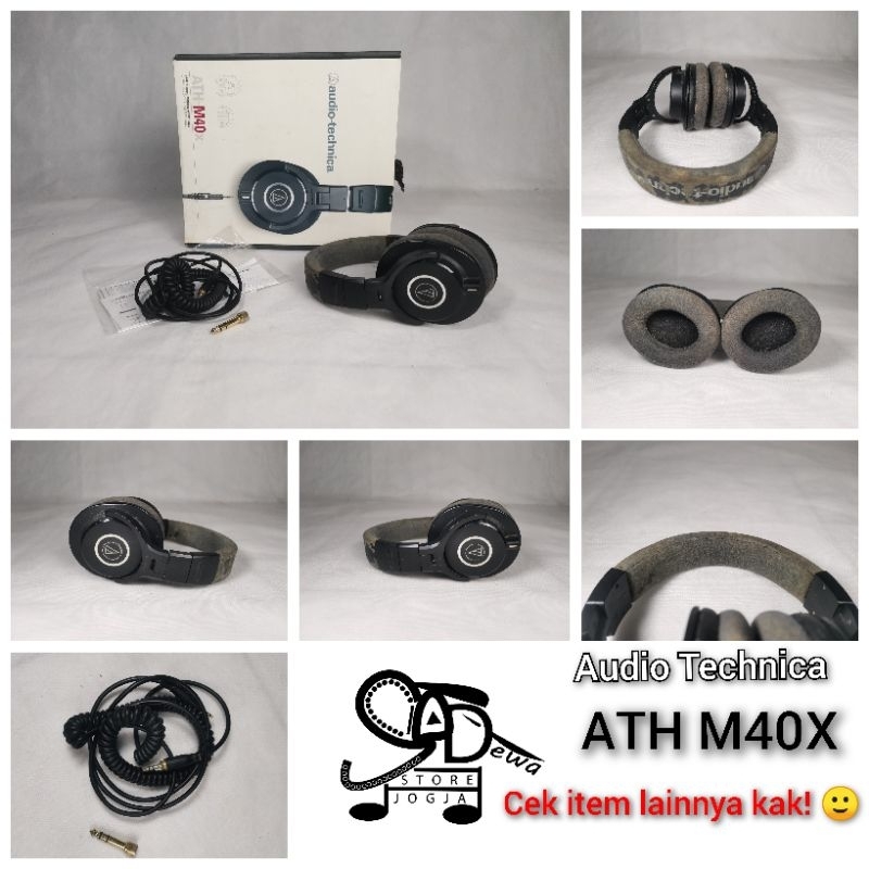 Jual AUDIO TECHNICA ATH M40X HEADPHONE ATH M 40 X MONITORING FLAT ...