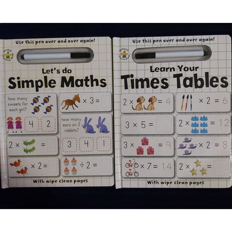 Jual Buku Original My Jumbo Book Simple Math & Time Tables With Wipe ...