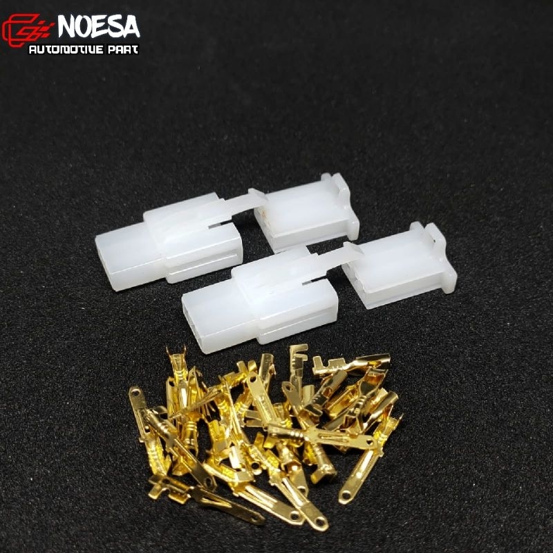 Jual soket socket kabel 3 pin kecil plus skun male female | Shopee ...