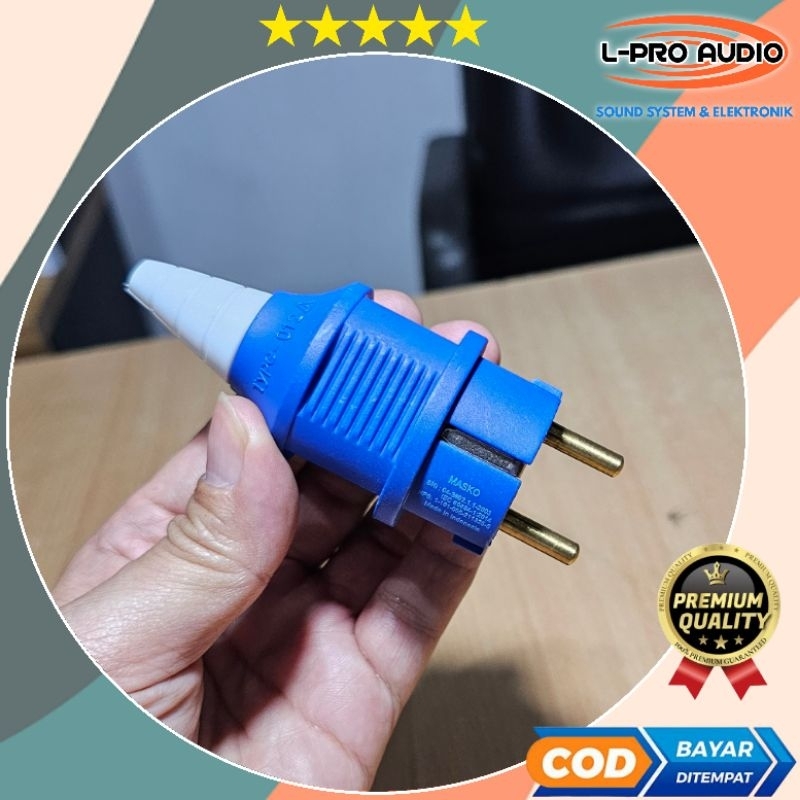 Jual Steker arde Masko Biru type 012 IP44 16A 250VAC terminal kuningan ...