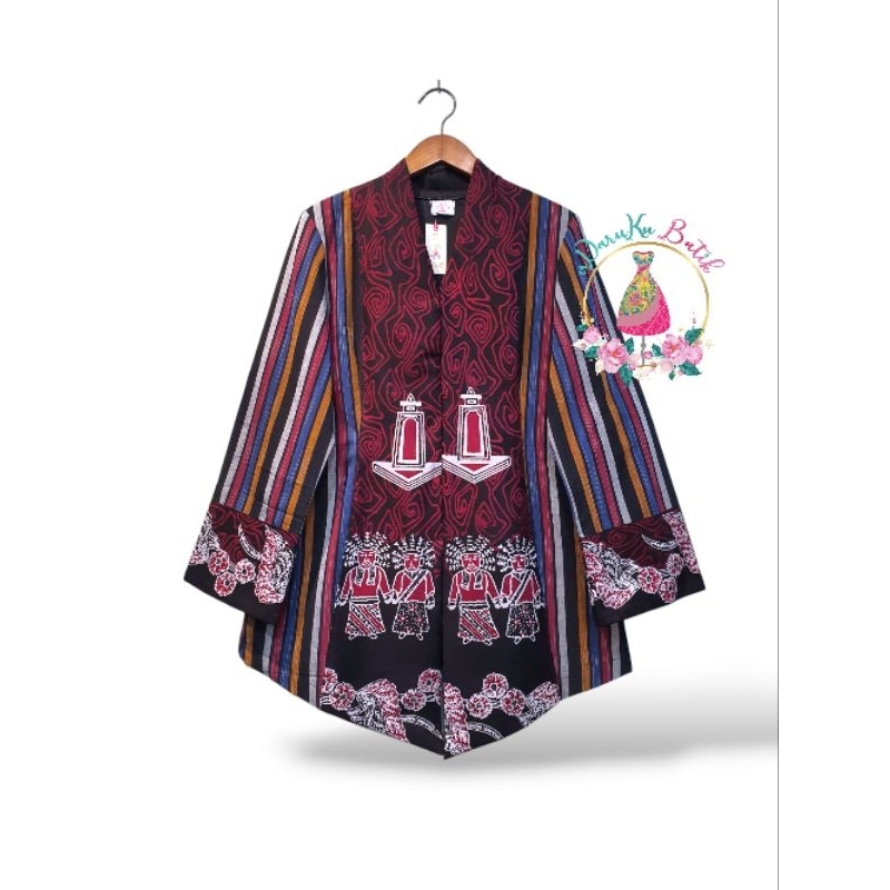 Jual KEBAYA ENCIM BATIK ONDEL-ONDEL BETAWI LURIK | Shopee Indonesia