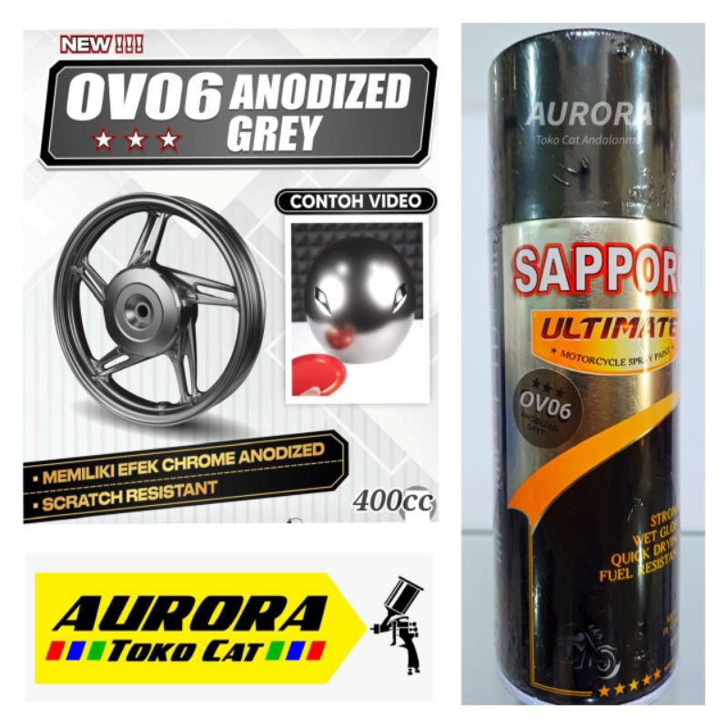 Jual Sapporo Ultimate OV06 Anodized Grey 400ml Abu-abu metalik | cat ...