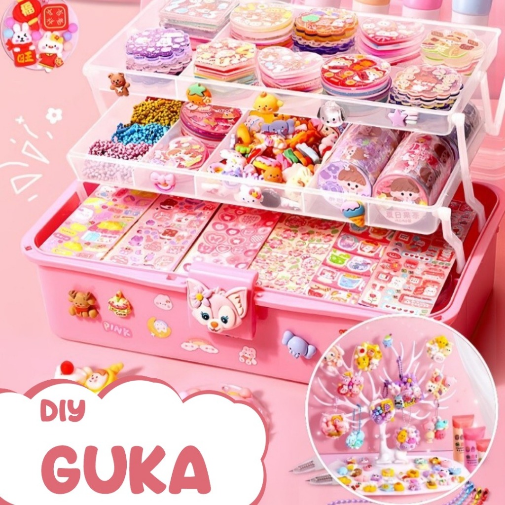 Jual Mainan anak Guka Creative Diy Stiker Set Handmade Besar Gift Box ...