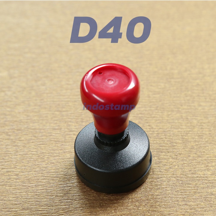 Jual gagang stempel D40 flash stamp bulat diameter 40mm otomatis ...