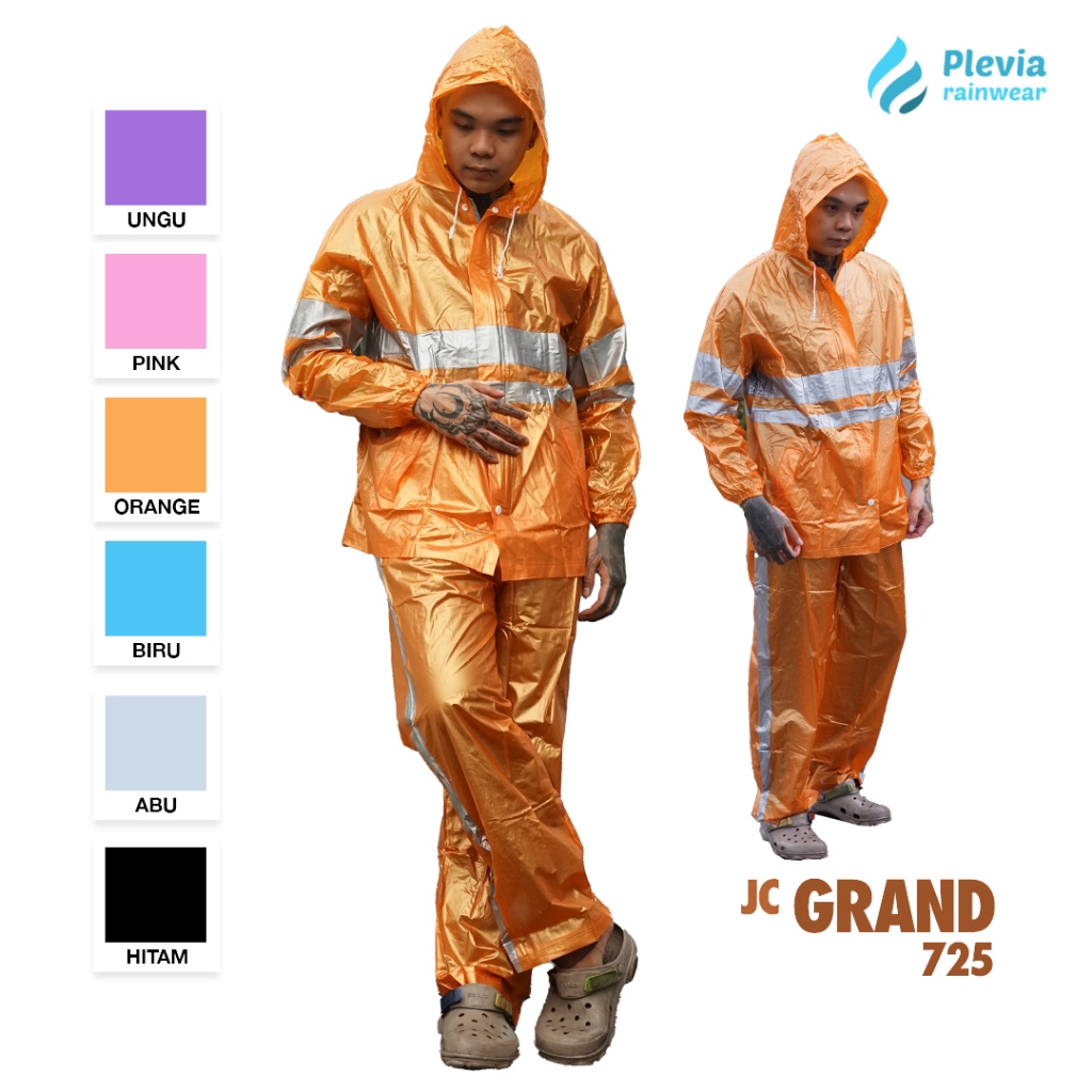 Jual PLEVIA - Jas Hujan Dewasa Grand 725 / Rain Coat Set Jaket + Celana Tebal Pria Wanita ...