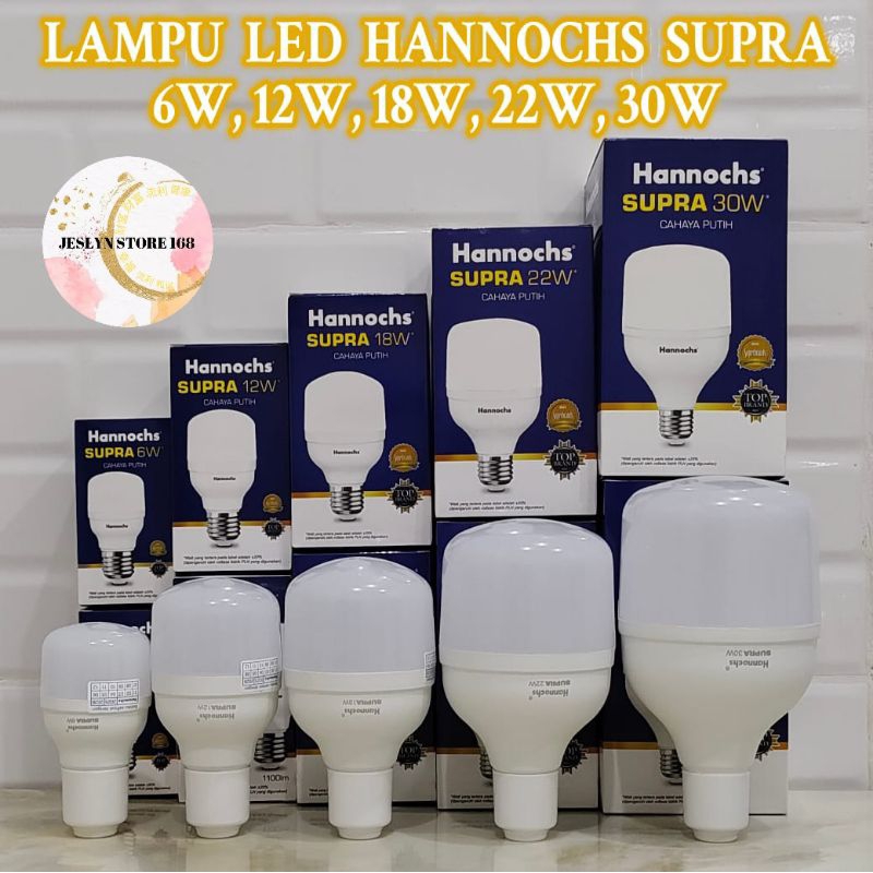 Jual LAMPU LED HANNOCHS SUPRA / BOLA LAMPU CAPSULE 6 / 12 / 18 / 22 / 30 WATT CAHAYA PUTIH ...