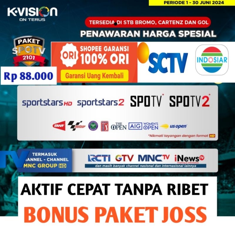 Jual Paket Spotv Kvision Badminton dan MotoGp 30 Hari | Shopee Indonesia
