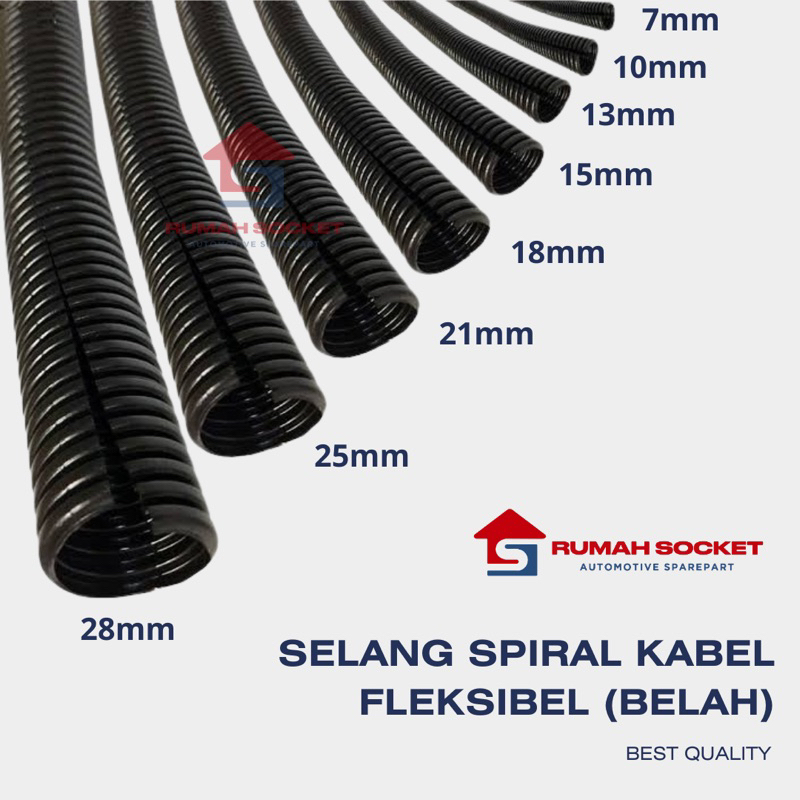 Jual SPIRAL SELONGSONG PELINDUNG BUNGKUS KABEL / SELANG SPIRAL ...