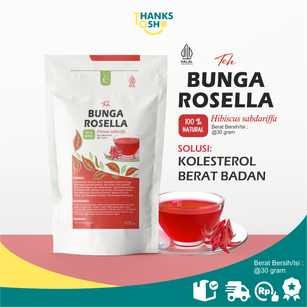 Jual TEH ROSELA/TEH BUNGA ROSELA MERAH/OBAT KOLESTROL/OBAT DIABETES ...