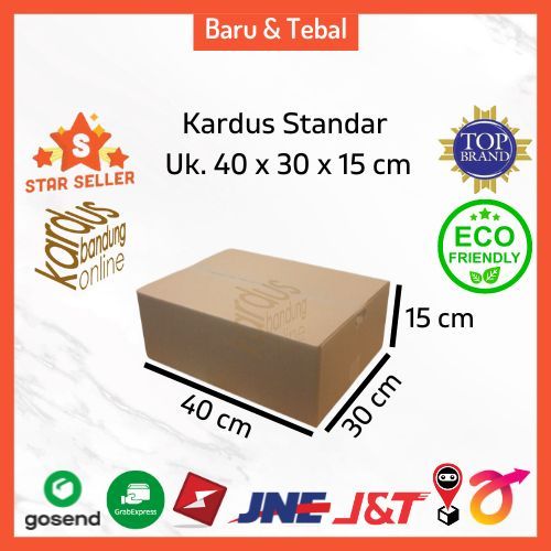 Jual Kardus Box Karton Dus Packing Polos Medium Murah Uk 40x30x15 ...