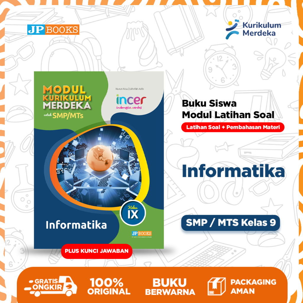Jual JP Books – Buku Siswa Sekolah Modul Latihan Soal Kurmer Incer Informatika Smp Kelas 9 ...