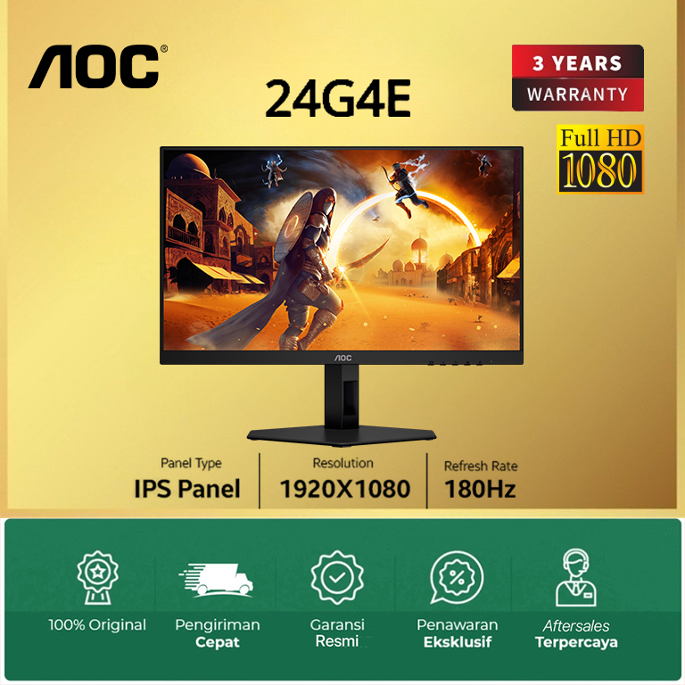 Jual Monitor LED AOC 24G4E Gaming - Full HD 180Hz 24" Inch | Shopee ...