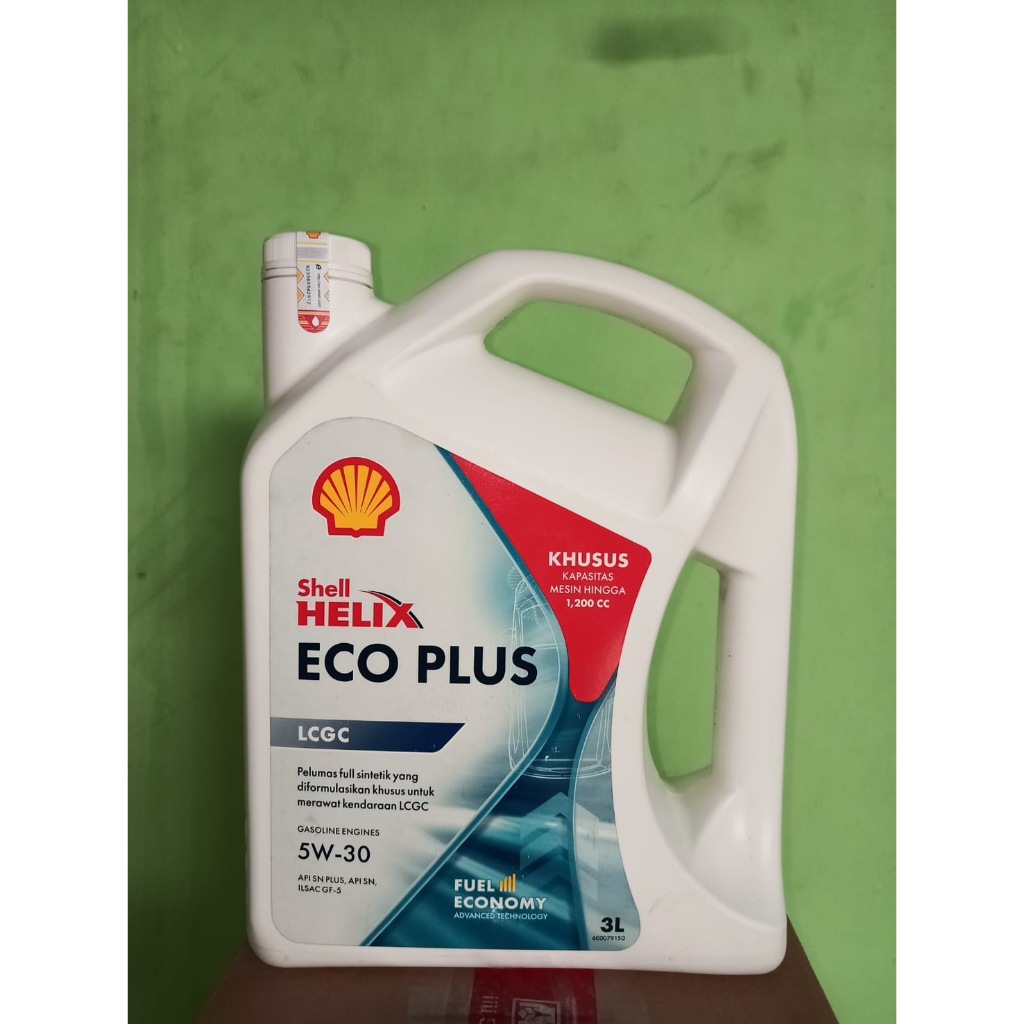 Jual OLI MOBIL SHEL HELIX ECO PLUS 5W-30 3 Liter | BARCODE HIJAU ( OLI ...