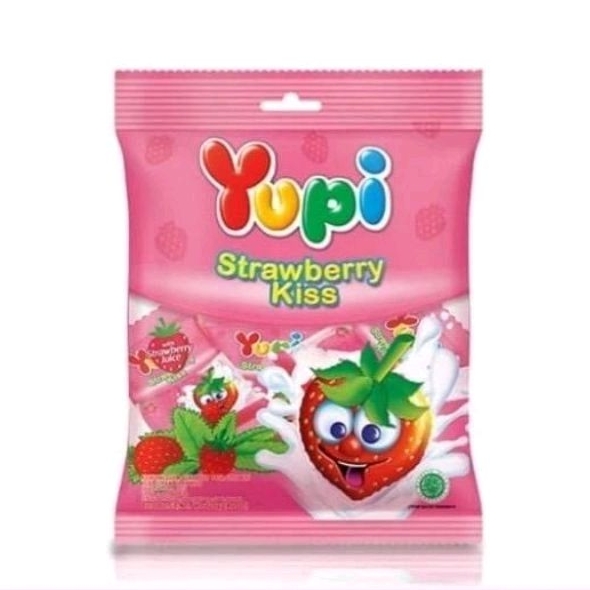 Jual YUPI Stawberry Kiss Jeli 120gr Permen Yupi -1 BUNGKUS | Shopee ...