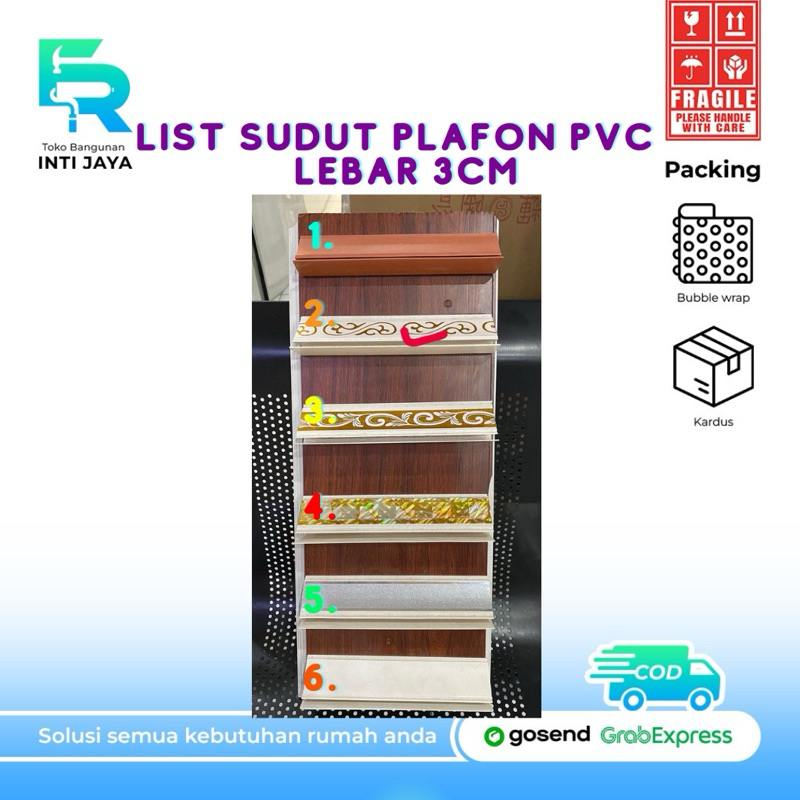 Jual List Sudut Plafon PVC Dufon Lebar 3CM | Shopee Indonesia