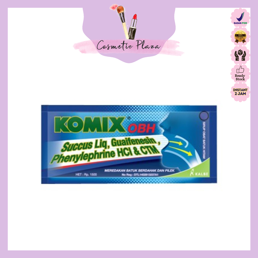 Jual KOMIX OBH 1 Sachet Isi 7ml Obat Batuk dan Pilek | Shopee Indonesia