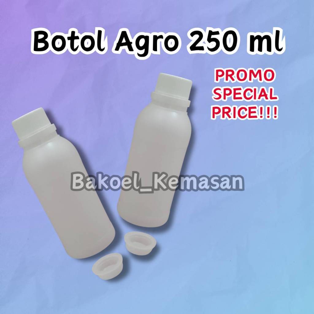 Jual Botol Plastik HDPE 250 ml Agro Labor Kimia Pupuk 250ml Baru Natural | Shopee Indonesia