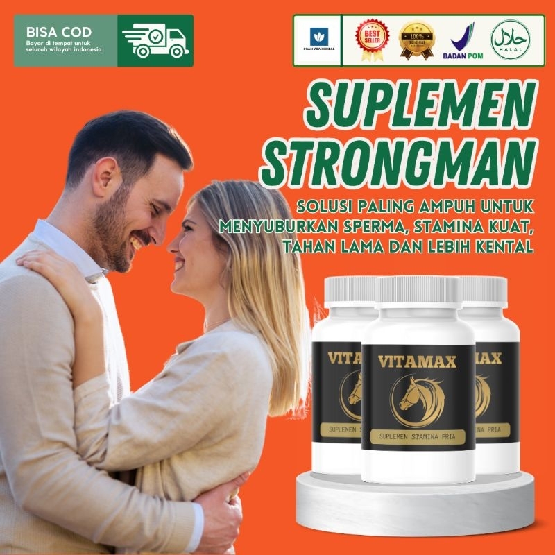 Jual VITAMAX OBAT KUAT PRIA ISI 30 Kapsul Suplemen Strongman Pria ...
