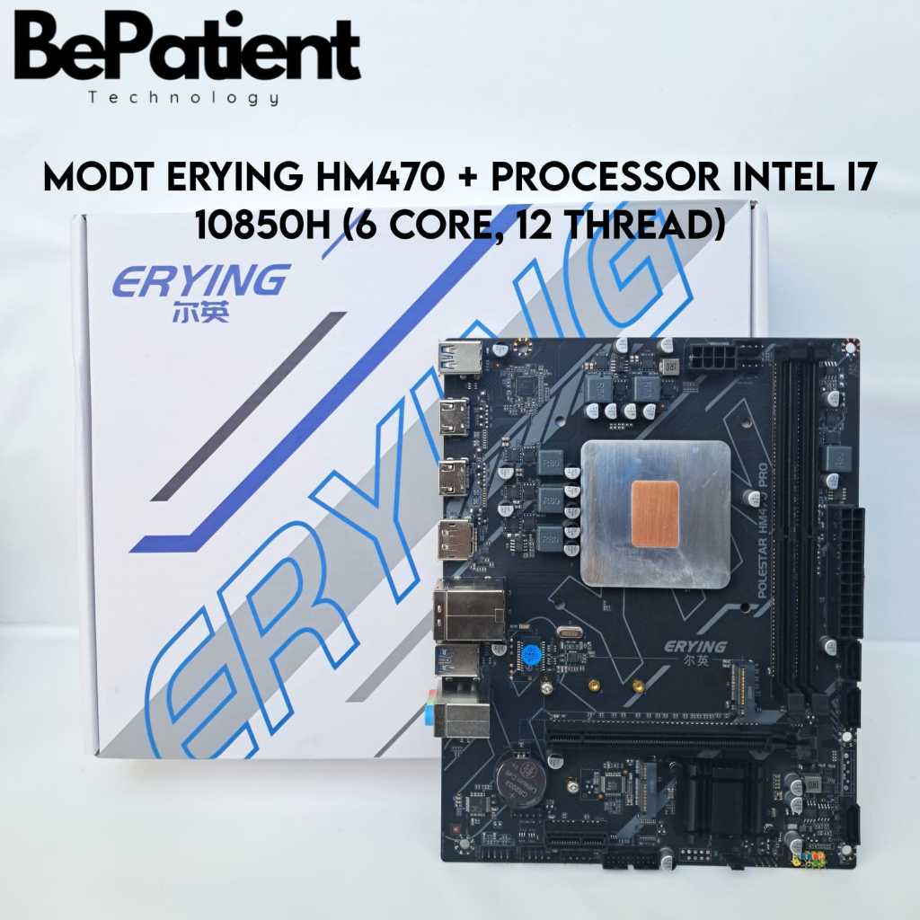 Jual ERYING MoDT Motherboard HM470 + Processor I7 10850H (6 Core, 12 ...