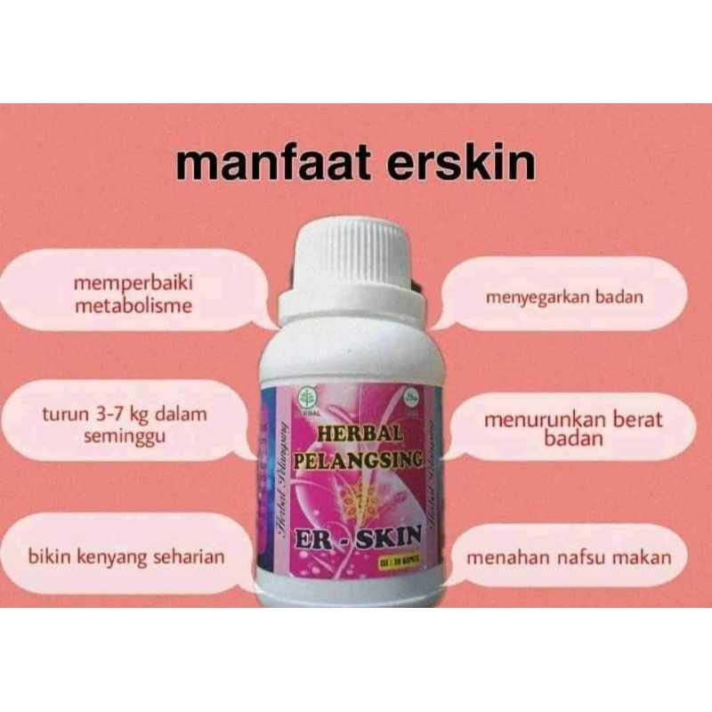 Jual Herbal Pelangsing Erskin isi 30 / Er-skin Pelangsing | Shopee ... Jual Herbal Pelangsing Erskin isi 30 / Er-skin Pelangsing | Shopee ...