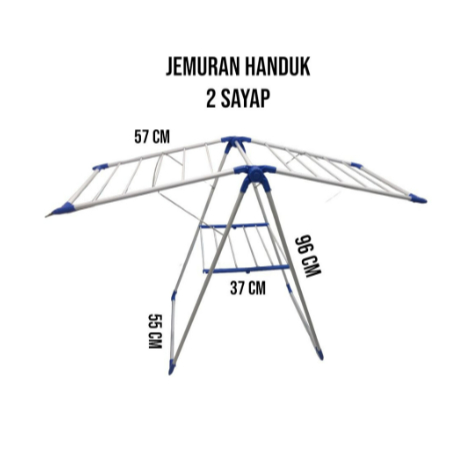 Jual JEMURAN LIPAT 2 SAYAP JEMURAN LIPAT SAYAP STAINLESS LIPAT PORTABLE ...