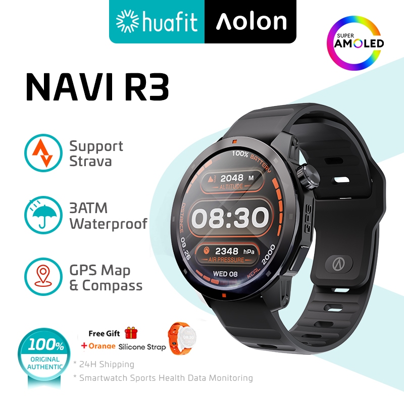 Jual Aolon Navi R3 Smartwatch GPS Map Running Pace Compass True Altitude Outdoor Sport Jam ...