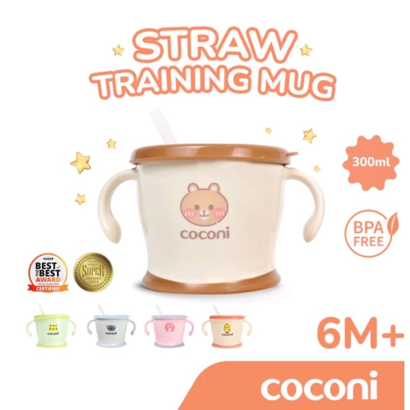 Jual COCONI Early age Straw Training Mug / Gelas sedotan Bayi | Shopee ...