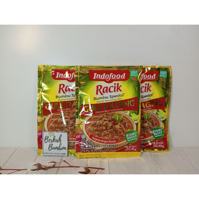Jual Bumbu Spesial RACIK GULE DAGING Indofood sachet 45 g | Shopee ...