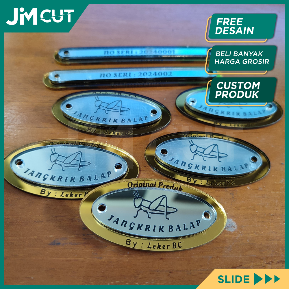 Jual Emblem Akrilik custom logo /label sangkar burung custom akrilik ...