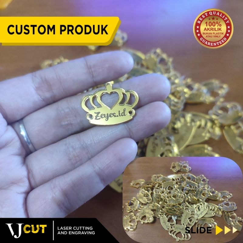 Jual LABEL AKRILIK MAHKOTA / LABEL CUSTOM / LABEL AKRILIK BENTUK ...