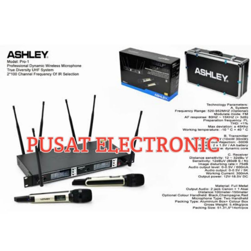 Jual Mic Wireless Ashley Pro 1 Original Garansi resmi | Shopee Indonesia