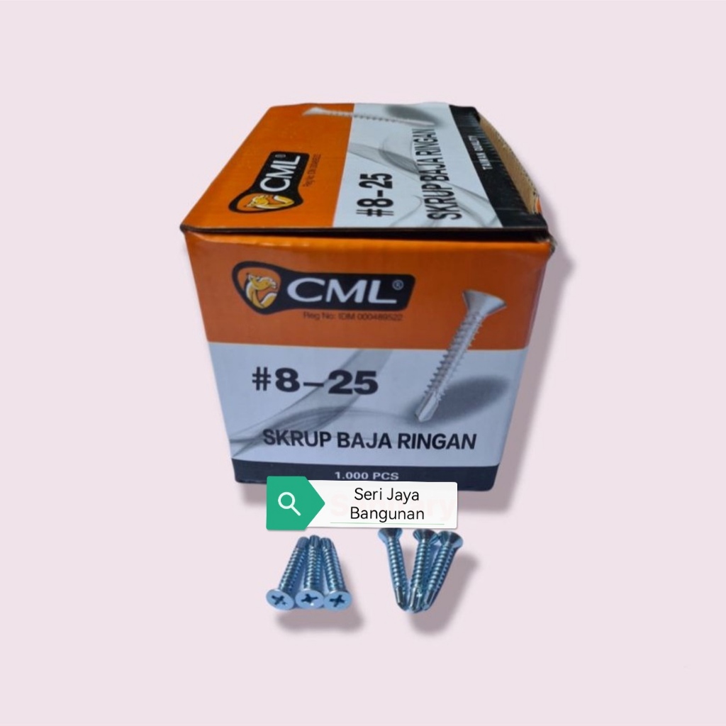 Jual Sekrup Baja Ringan 8x25 Putih 1 Dus isi 1000/ Baut Skrup GRC SDS ...