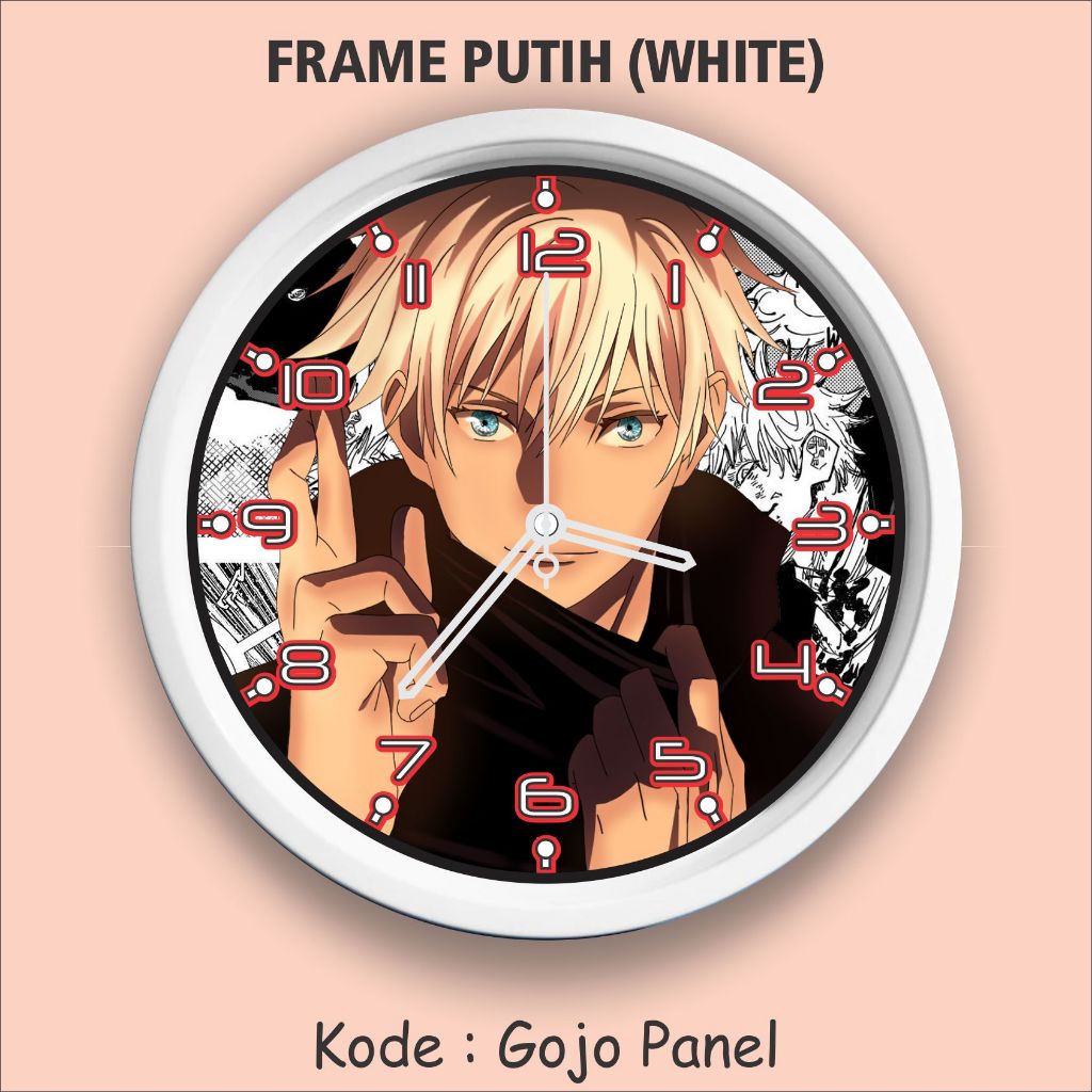 Jual Jam Dinding Jujutsu Kaisen Gojo satoru Nanami Geto Toji (Bahan Kaca dan Plastik) | Shopee ...