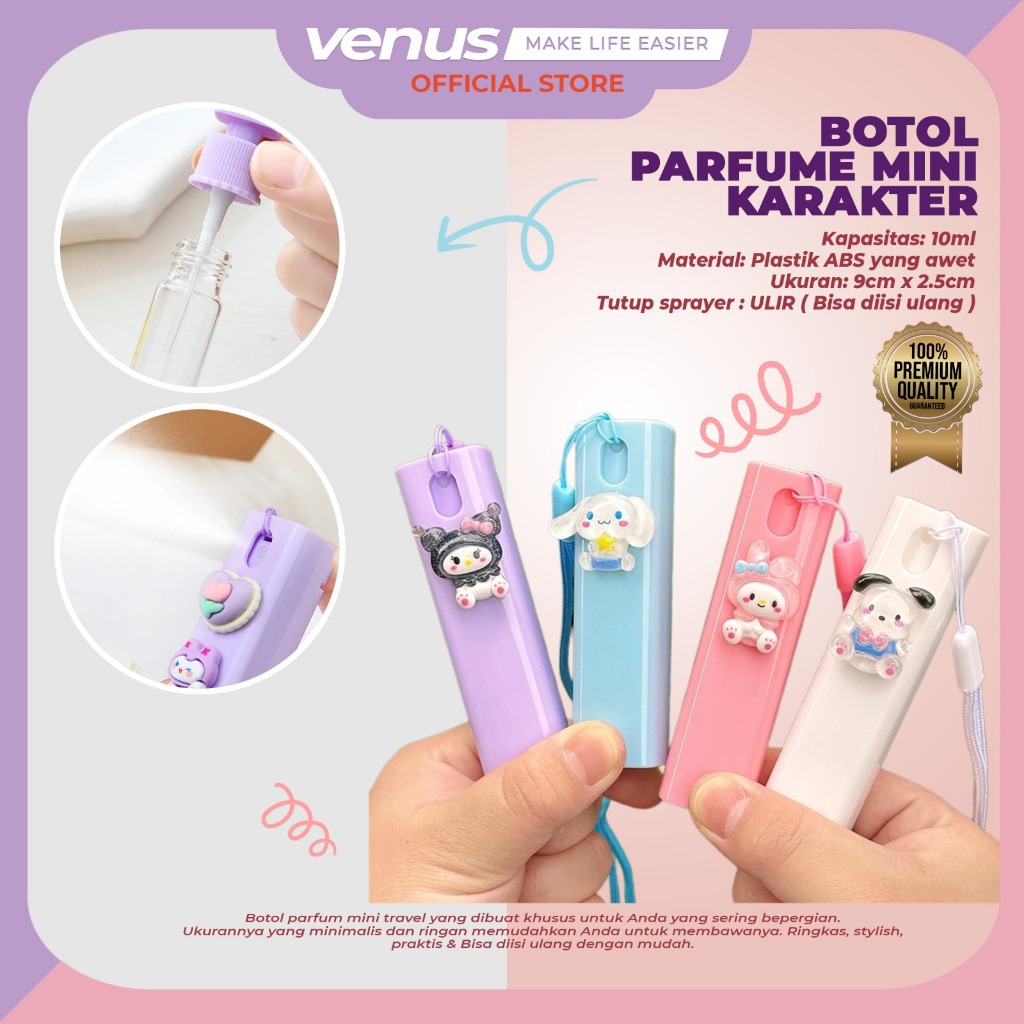 Jual (FREE TALI) Botol Parfum Mini Size Travel 10ml - Botol Spray ...