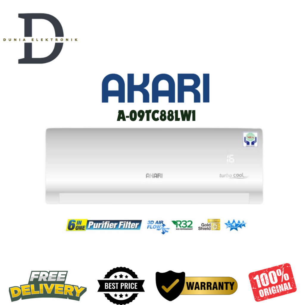 Jual AC AKARI 1 PK - A09TC88LWI - GRATIS PASANG | Shopee Indonesia