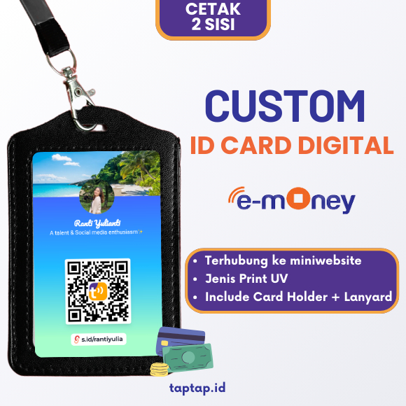 Jual Kartu Nama / ID Card Digital taptap e-money Jenis Print UV | Shopee Indonesia