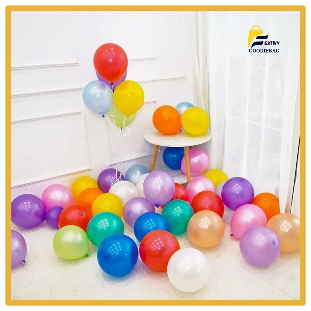 Jual FG Balon Latex Metalik / Balon Ulang Tahun Isi 50pcs 10 Inch BLN03 ...