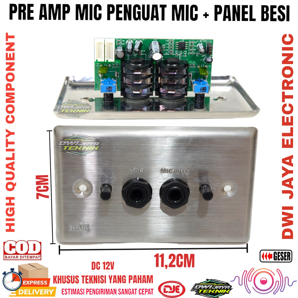 Jual MASTER VOLUME PREAMP MIC PENGATUR SUARA 2 MIC AUX TEMPEL DINDING ...