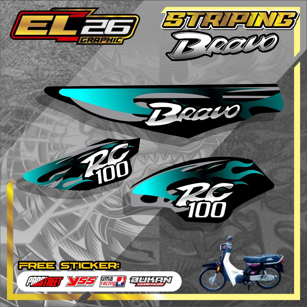 Jual 217 STRIPING STICKER SUZUKI BRAVO - STICKER SUZUKI BRAVO MOTIF HOT ...
