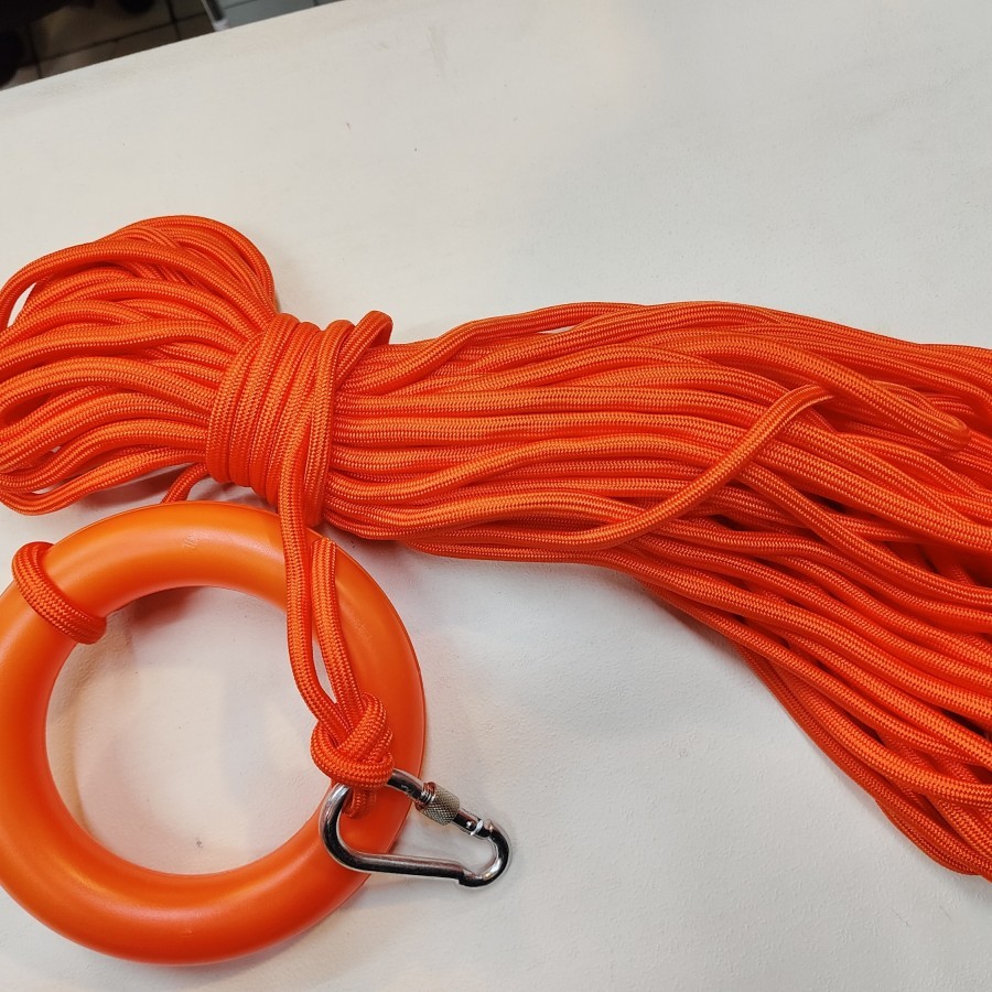 Jual Lifeline Nylon 8mm X 30 Meter Tali Pelampung Ring Bouy Orange ...