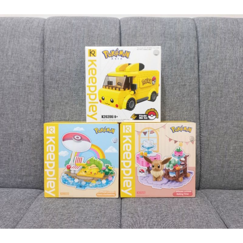 Jual Keeppley Pokemon Asia Pikachu Mini Bus, Have a Sunbathing, Baking ...