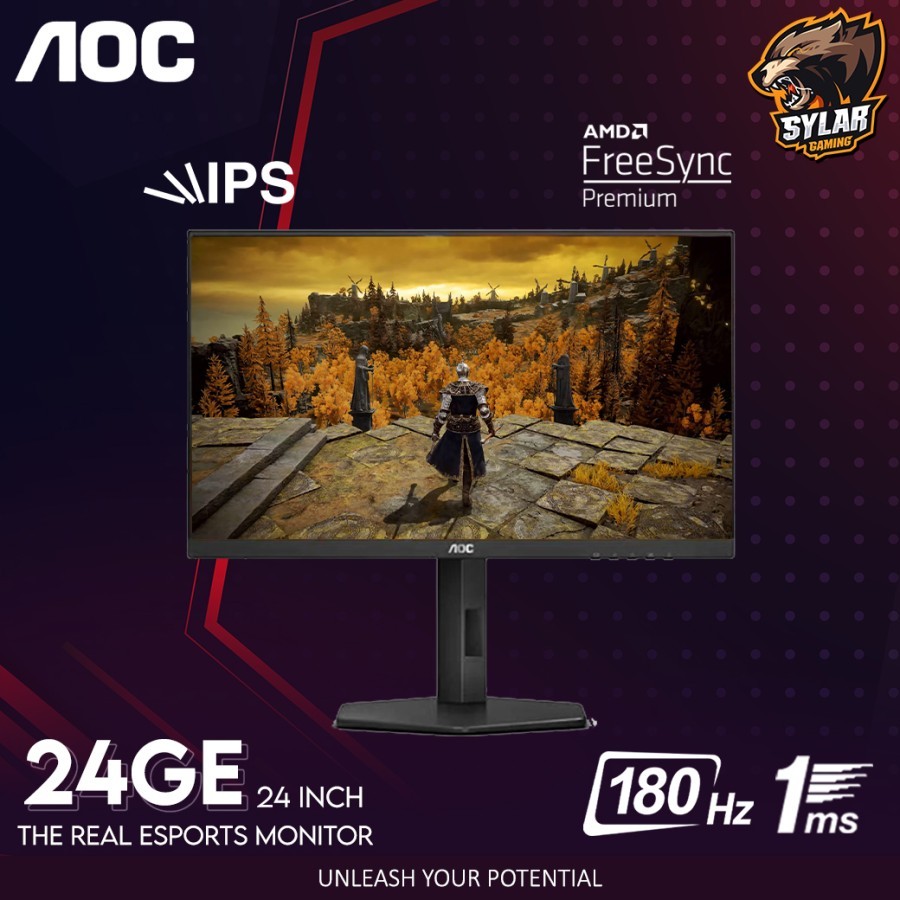 Jual AOC 24G4E 23.8 inch FHD 180Hz 0.5ms IPS Panel HDR10 Gaming Monitor ...